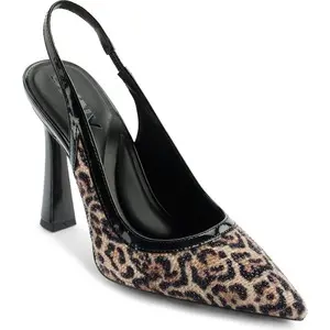 Dkny DKNY Cinette Slingback Pointed Toe Pump  Natural/ Black
